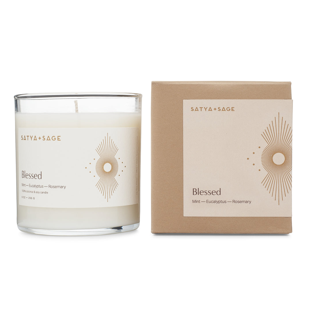 Blessed: Coconut Soy Wax Candle – Satya + Sage