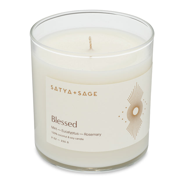 Blessed: Coconut Soy Wax Candle – Satya + Sage