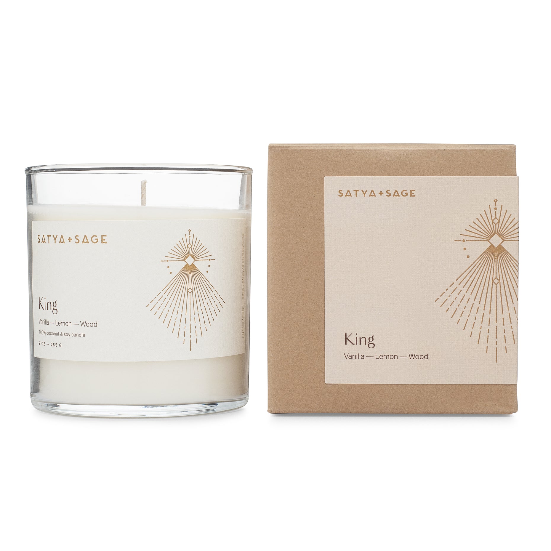 King: Coconut Soy Wax Candle – Satya + Sage