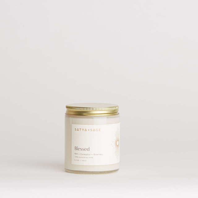 Blessed: Coconut Soy Wax Candle – Satya + Sage